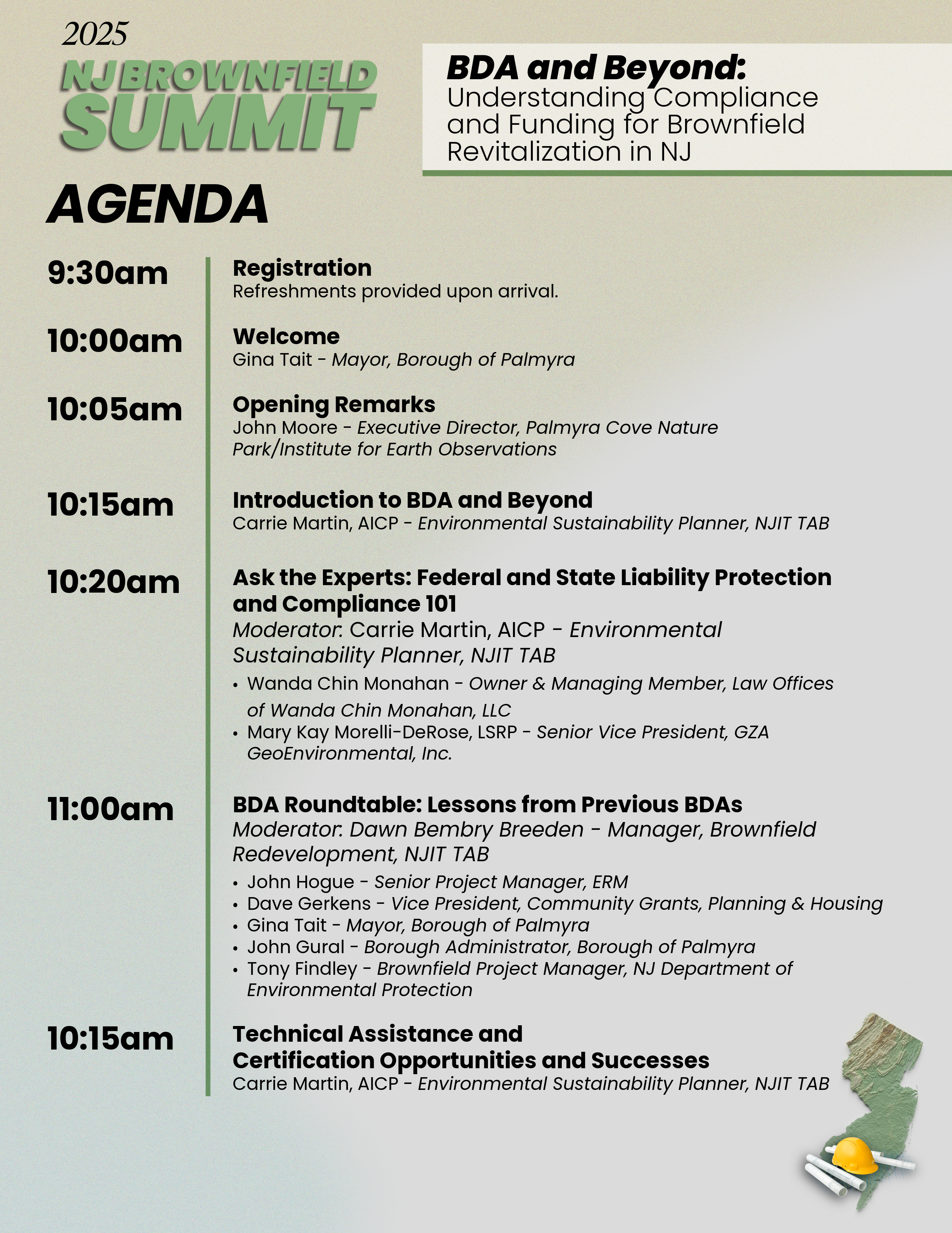 2025 NJ Brownfield Summit | Technical Assistance to Brownfield Communities Program (NJIT TAB)